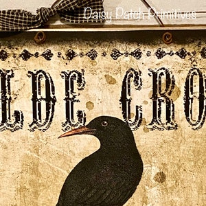 Primitive Olde Crow Laundry Detergent Sign,primitive Crow Decor ...