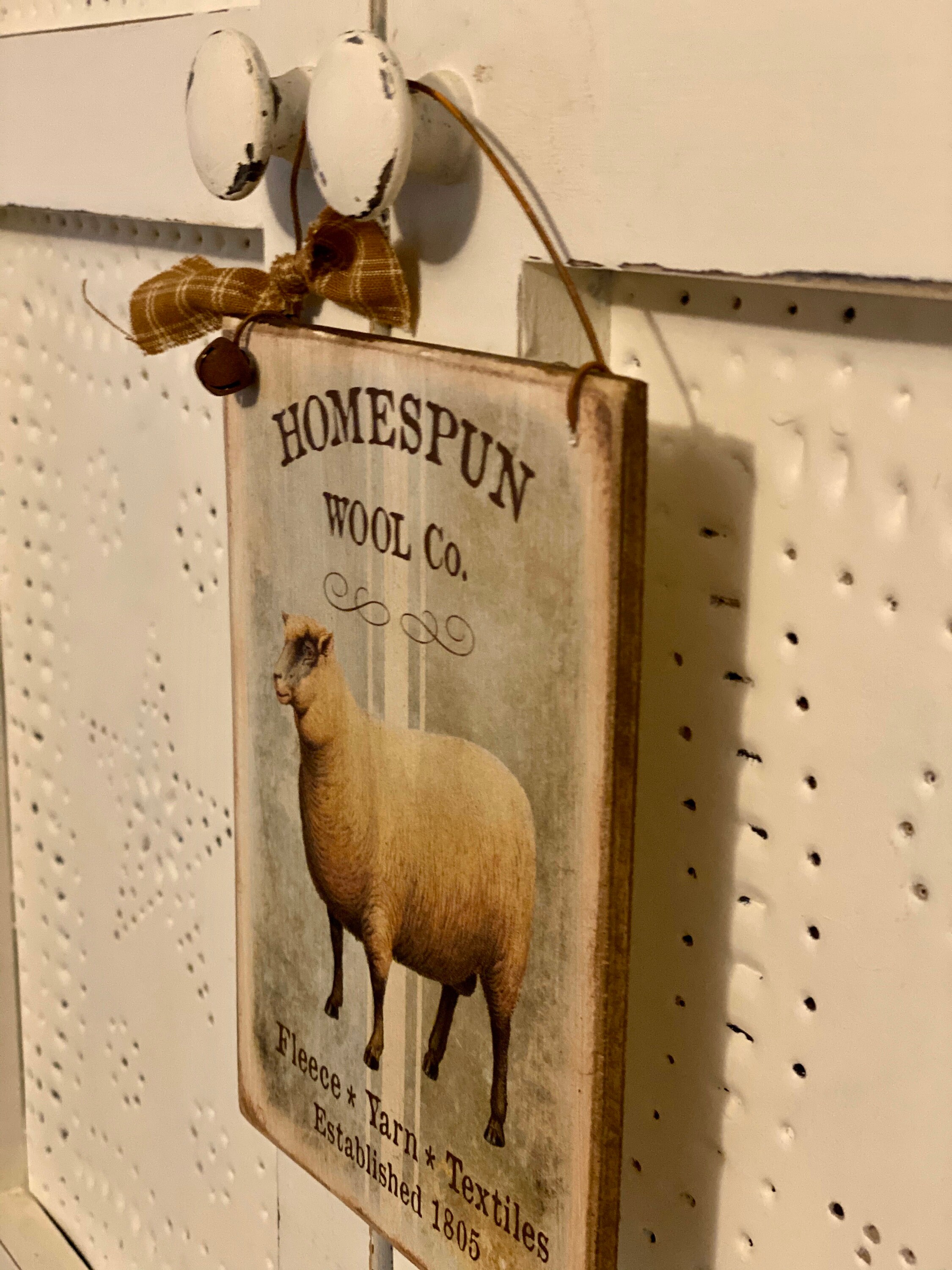 Primitive Sheep Signprimitive Peg Hangerfarmhouse Sheep - Etsy