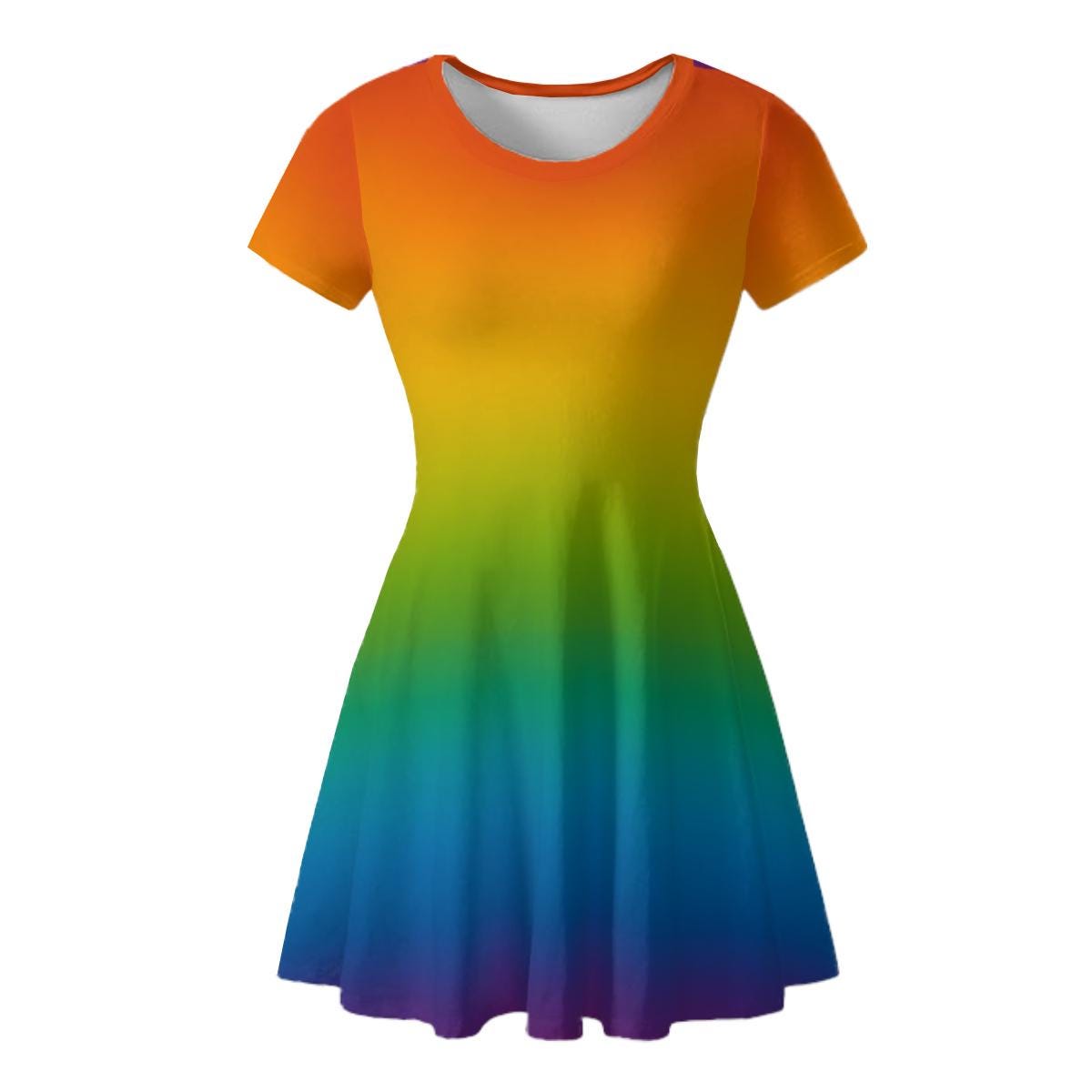 Rainbow Dress, Rainbow Tye Dye Dress Women, Rain Bows, Rainbow Fully ...