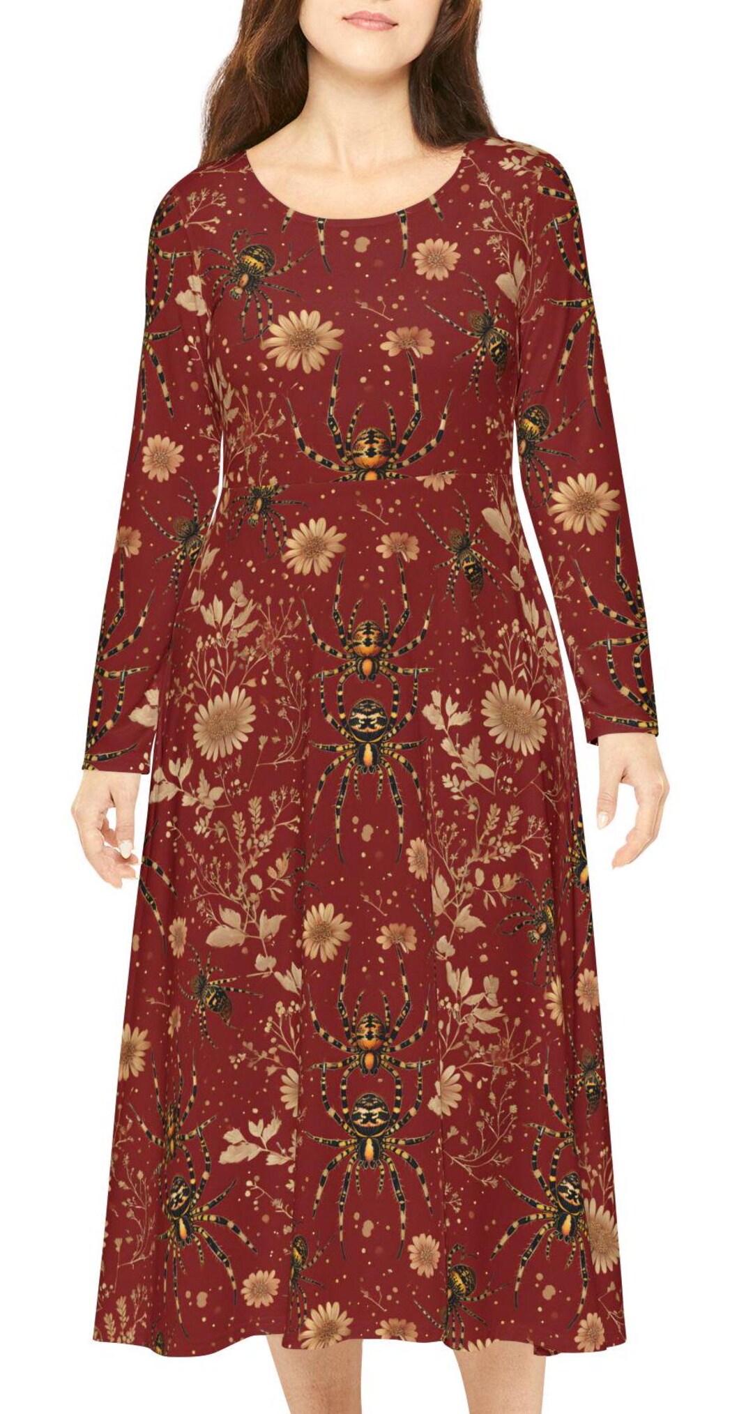 Red Spider & Daisy Gothic Bride Dress - Dark Romantic Style, Gothic ...