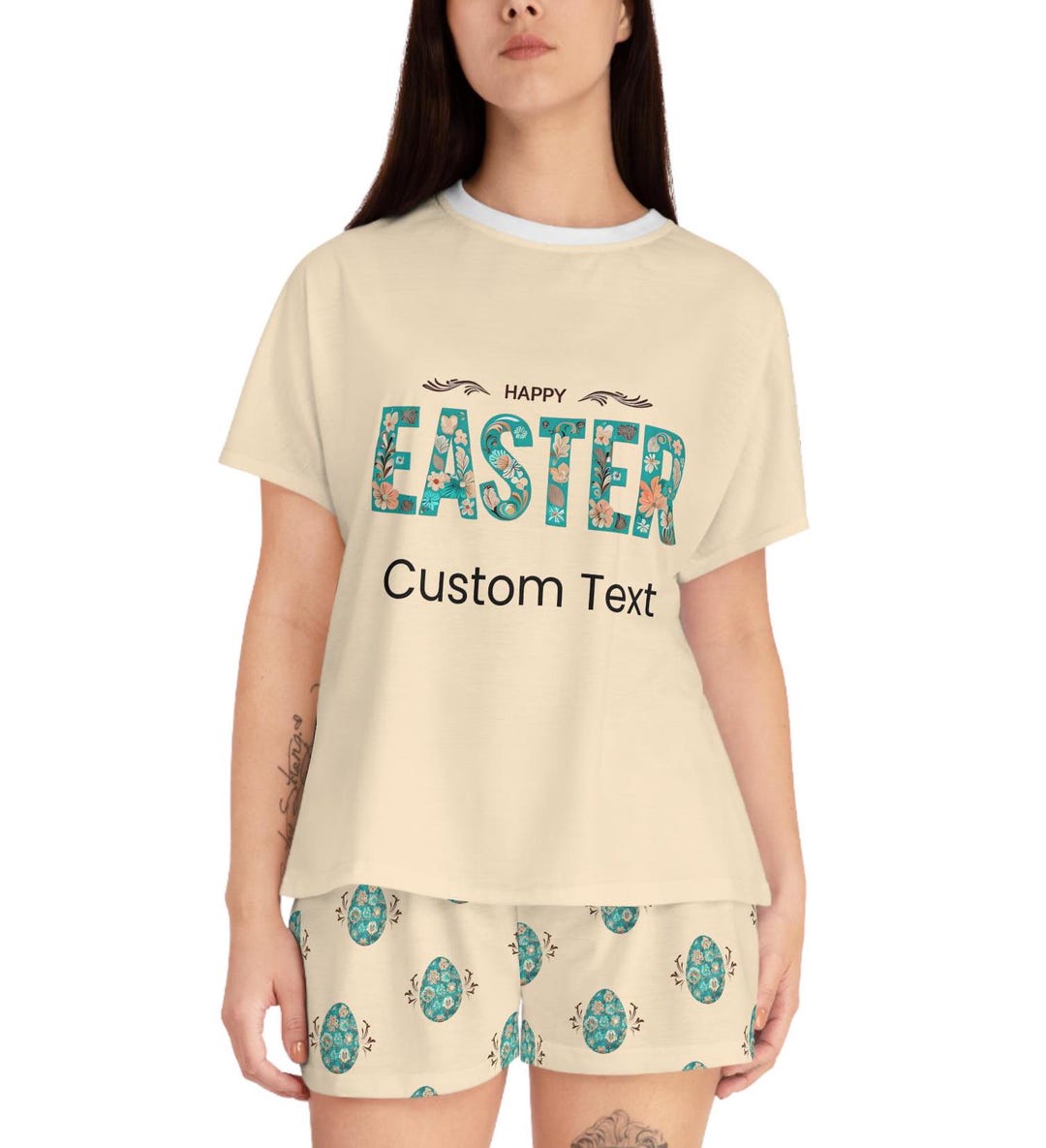 Easter Teal Pajamas, Short Sleeve Easter Pajama, Easter Pjs ...