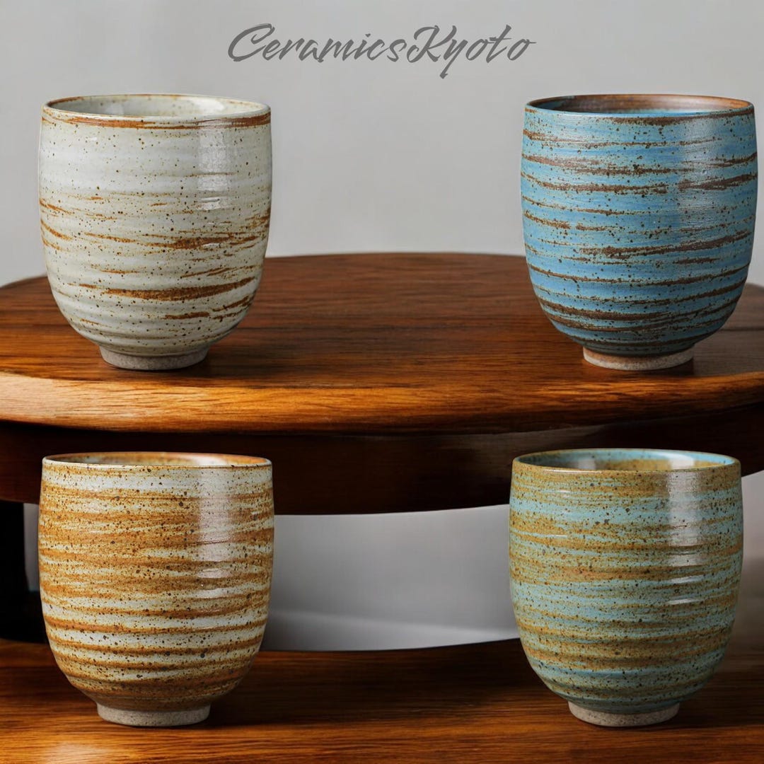 Handmade Japanese Ceramic Tea Cup, Rustic Yunomi Pottery, Wabi Sabi ...