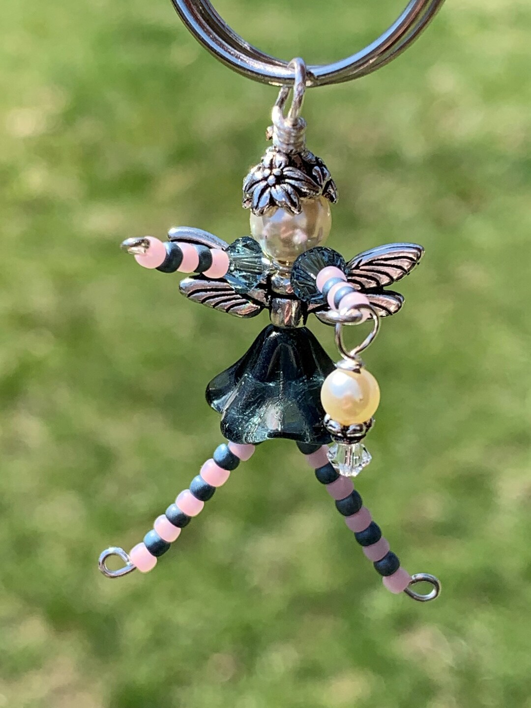 Pixie Charm With Magic Pixie Dust, Miniature Beaded Fairy Decoration ...