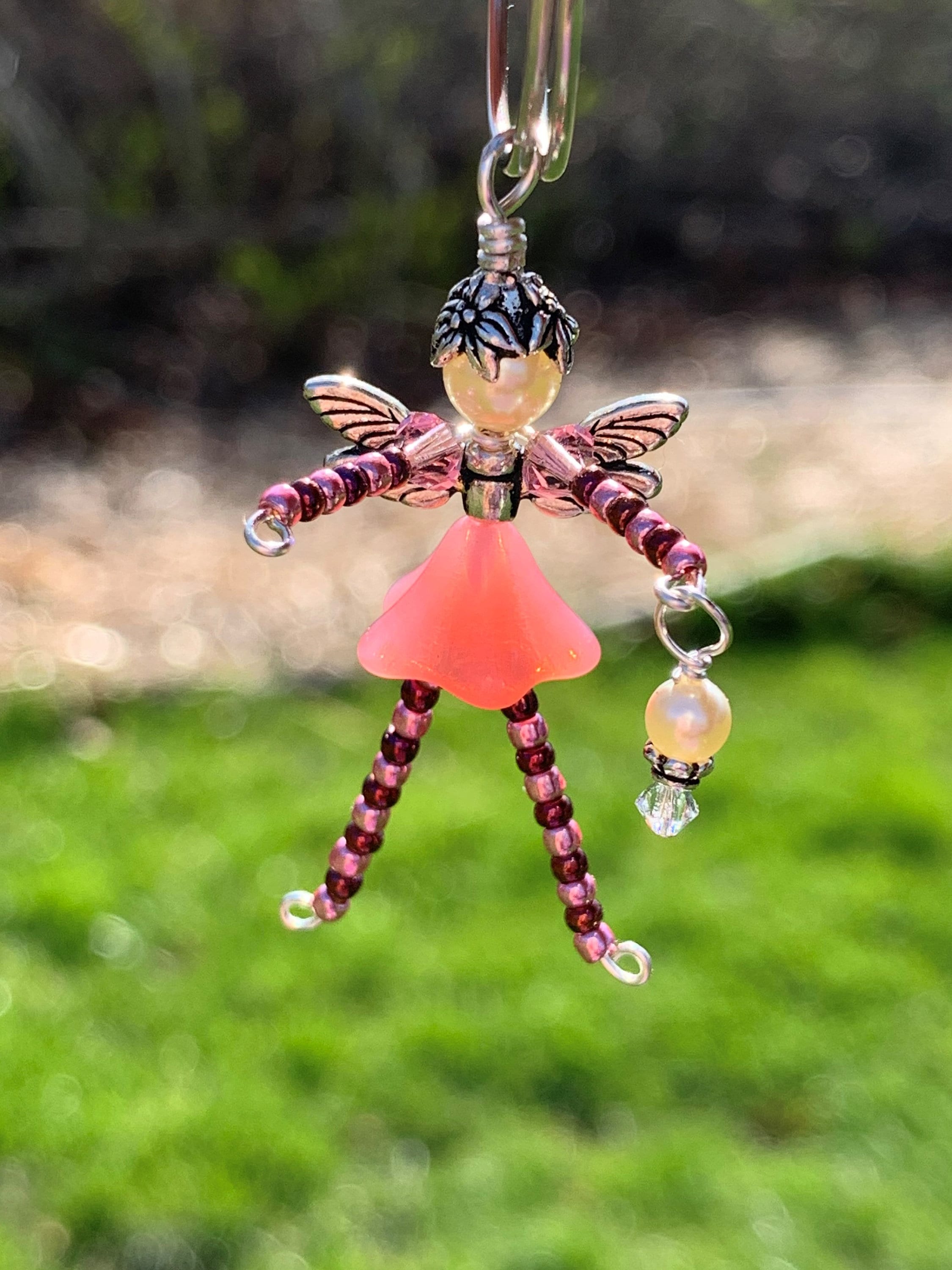 Pink Flower Fairy Ornament Tween Girl Birthday Fairy Charm - Etsy