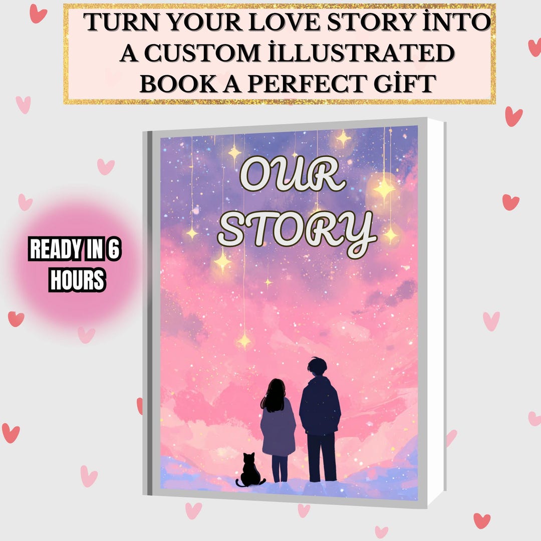 Custom Love Story Book, Personalized Anniversary Gift (digital Canvas ...