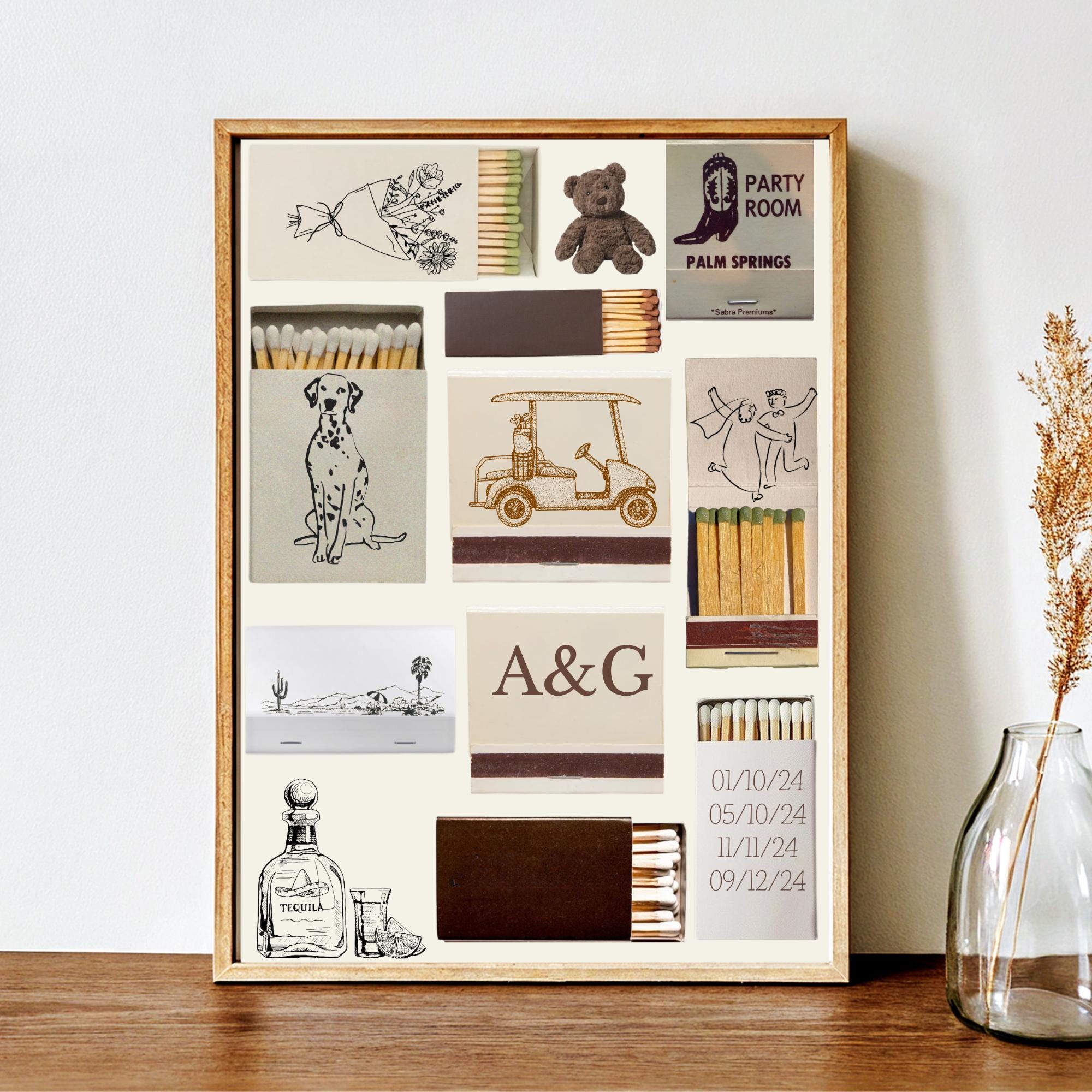 Custom Matchbox Art Matchbook Poster Personalized Matchbox Gift ...