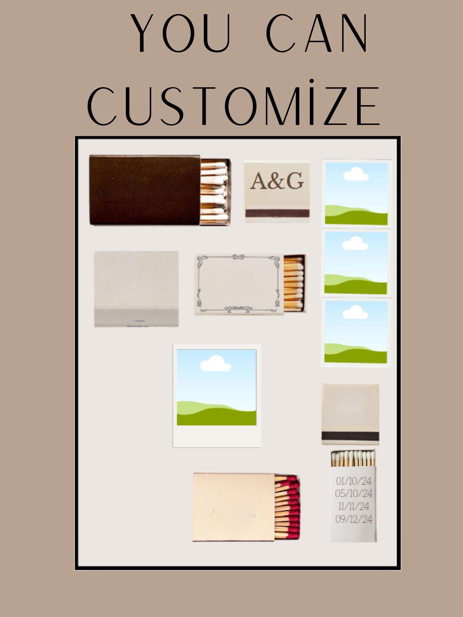 Custom Matchbook Art Print | Personalized Photo Collage Digital ...