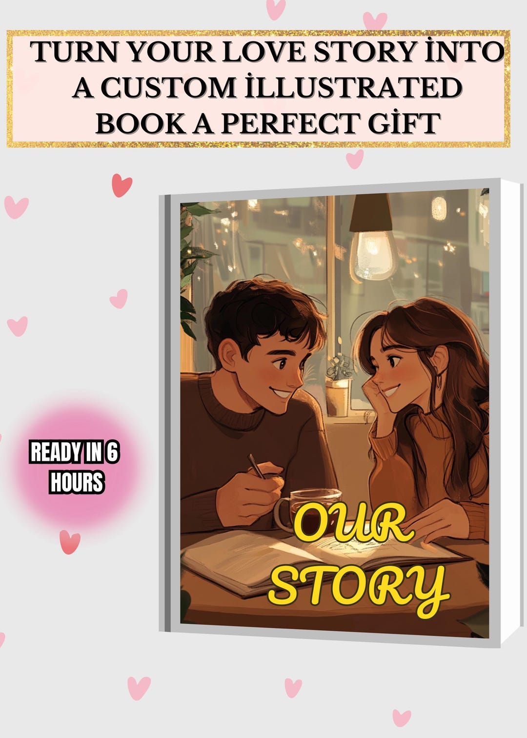 Custom Love Story Book Our Story Book Anniversary Gift Sentimental ...