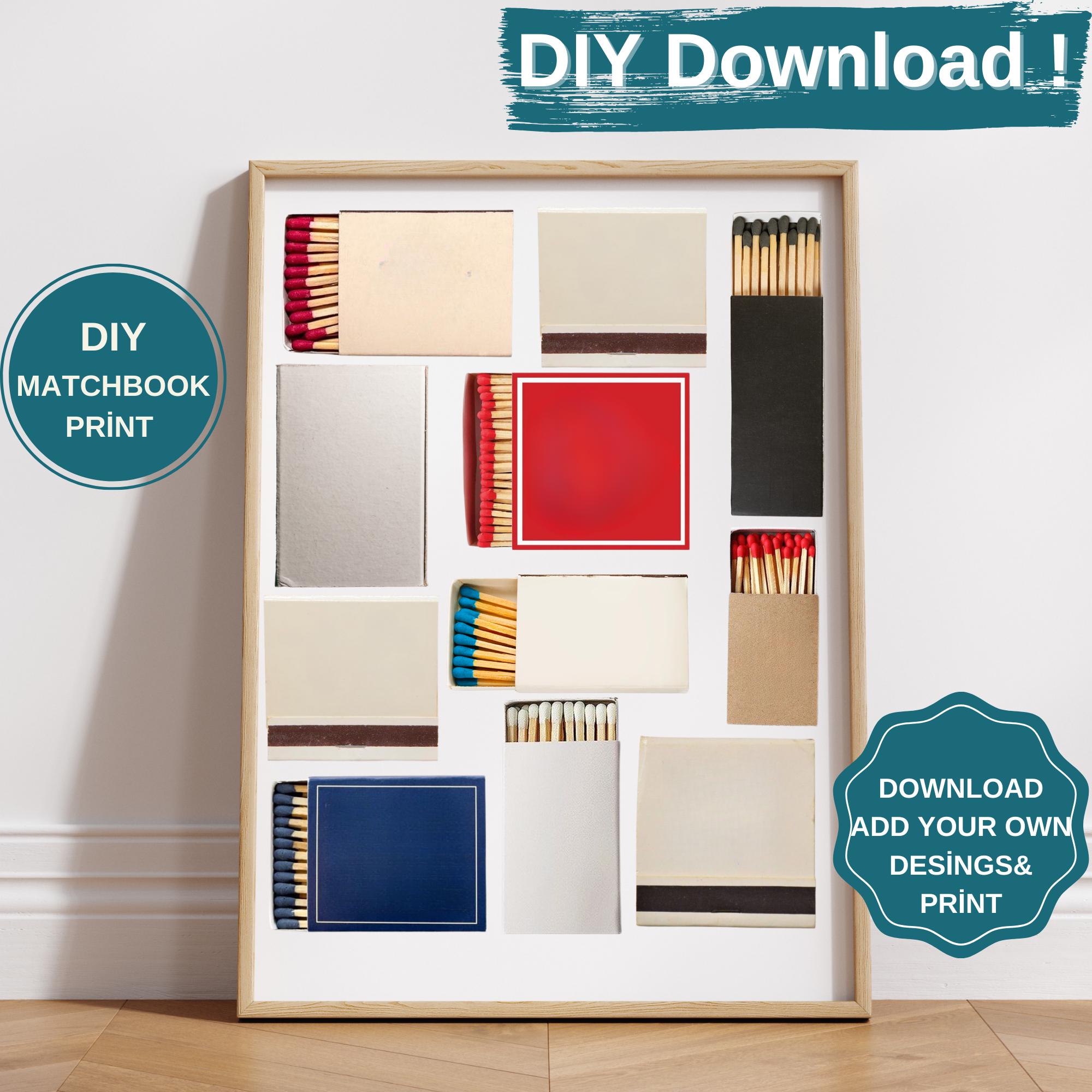 Blank Matchbox Poster Template, Blank Matchbook Template, Blank ...