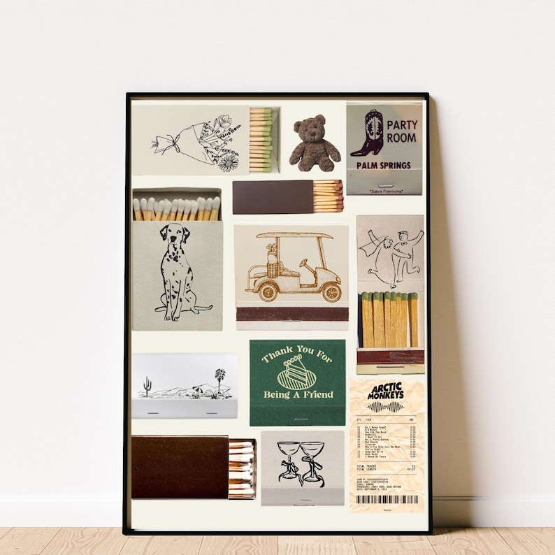 Custom Matchbox Art Matchbook Poster Personalized Matchbox Gift ...