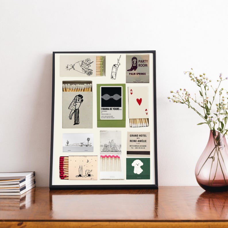 Custom Matchbox Art Matchbook Poster Personalized Matchbox Gift ...
