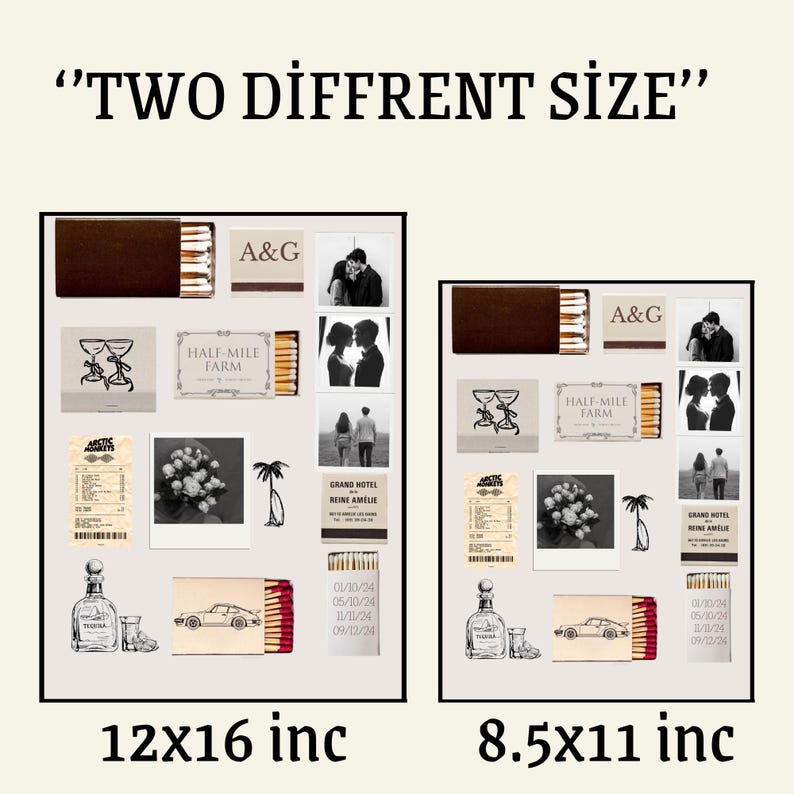 Custom Matchbook Art Print | Personalized Photo Collage Digital ...