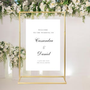 Classic & Traditional Wedding Welcome Sign – Fully Editable Template - Etsy