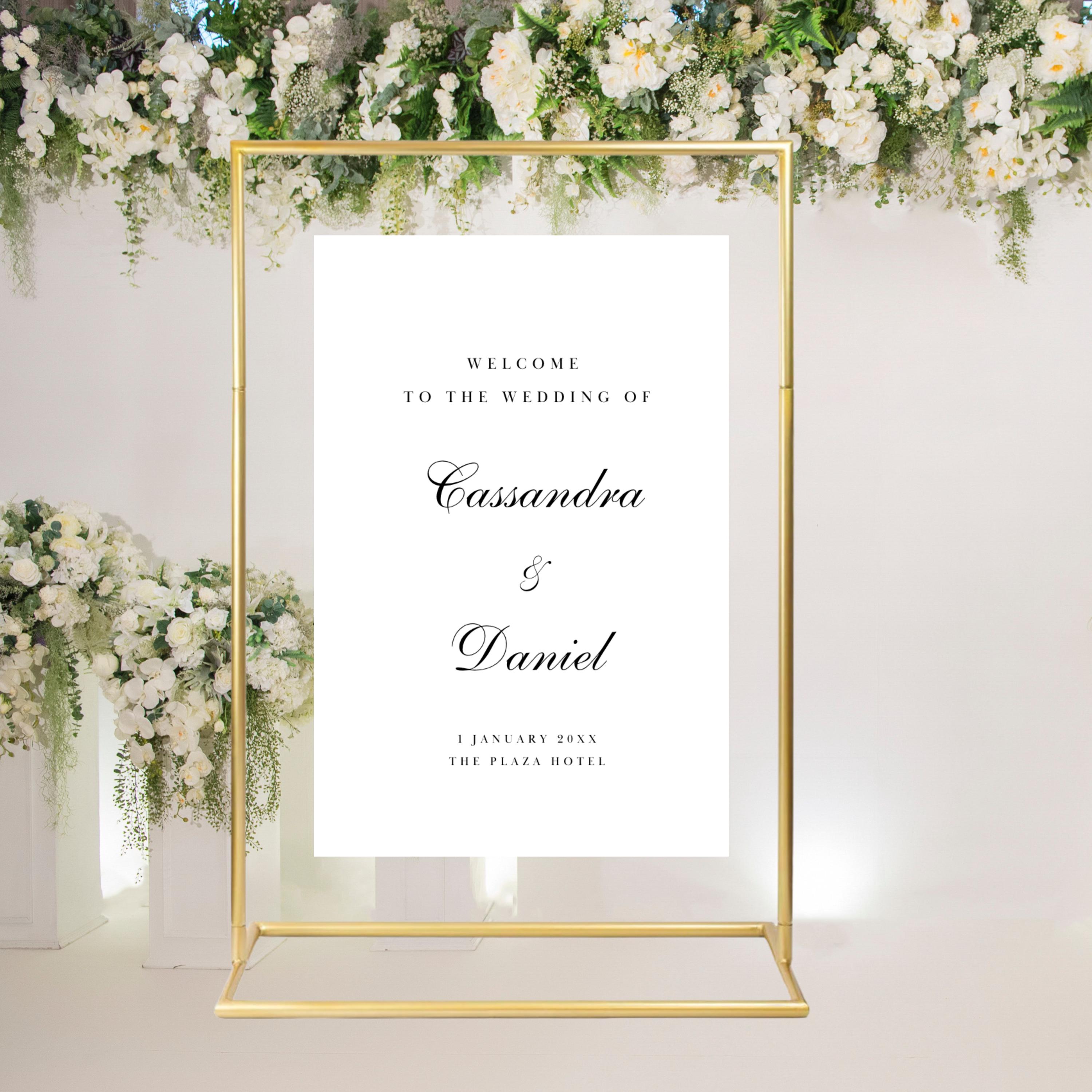 Classic & Traditional Wedding Welcome Sign – Fully Editable Template - Etsy