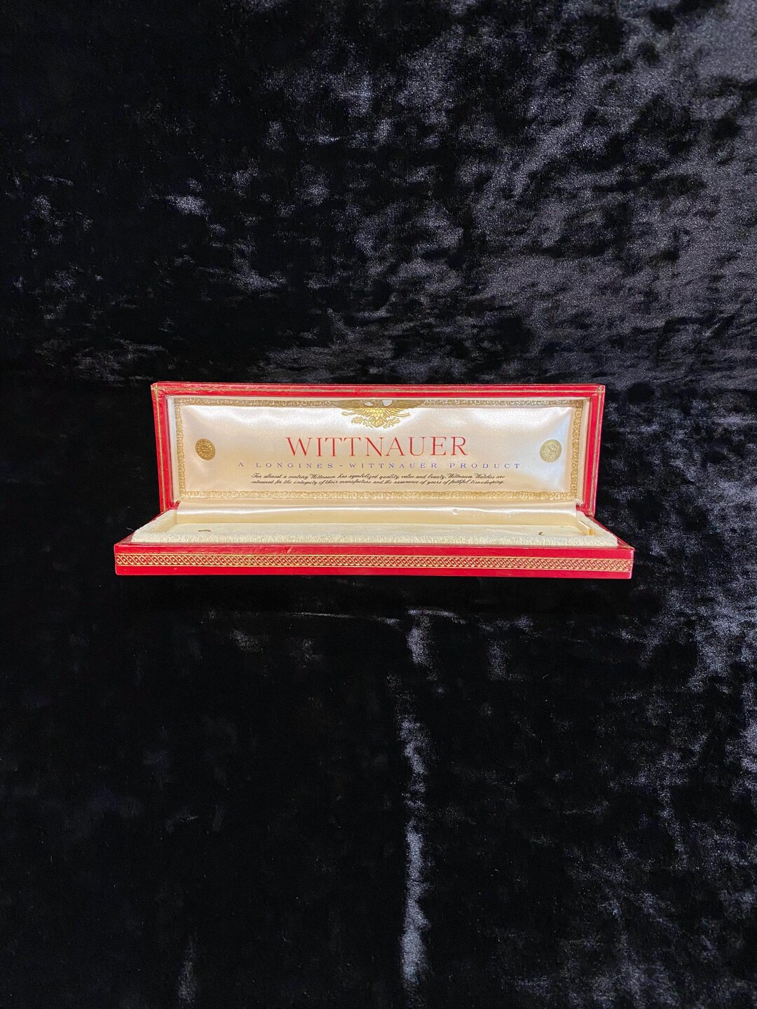 Wittnauer - Longines Watch (empty) Gift Box = Red With Gold Detail ...