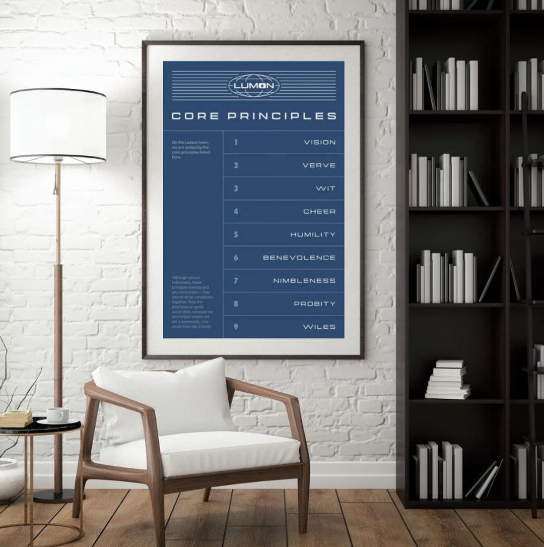 Rolled Posters, Severance Core Principles Poster, Wall Art, Office ...