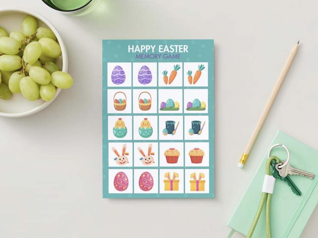 Easter Egg Memory Game, Printable Easter Game, Fun Easter Activity ...