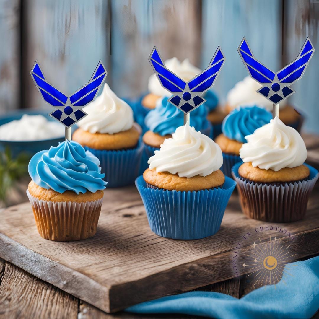 Air Force Cupcake Toppers - Etsy