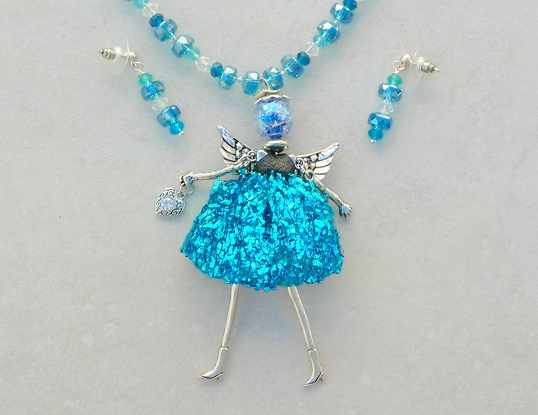 Angelic Angie, Angel of Love, Handcrafted Doll, Turquoise & Clear ...
