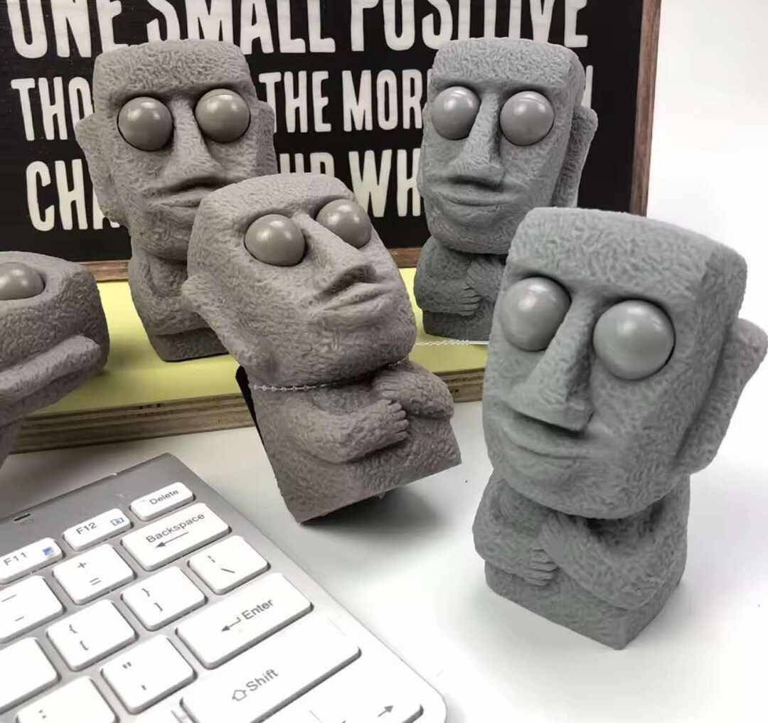 Funny Stone Head Fidget Toy for Anxiety Relief - Etsy