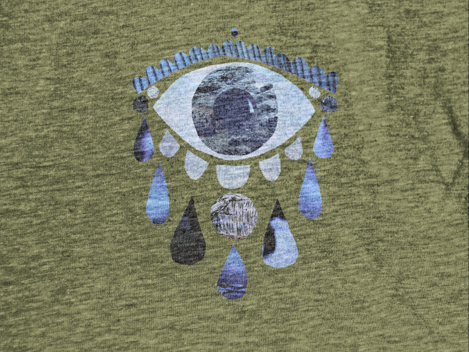 Evil Eye Crying Tears of Joy Bohemian Modern Protection Symbol Boho ...