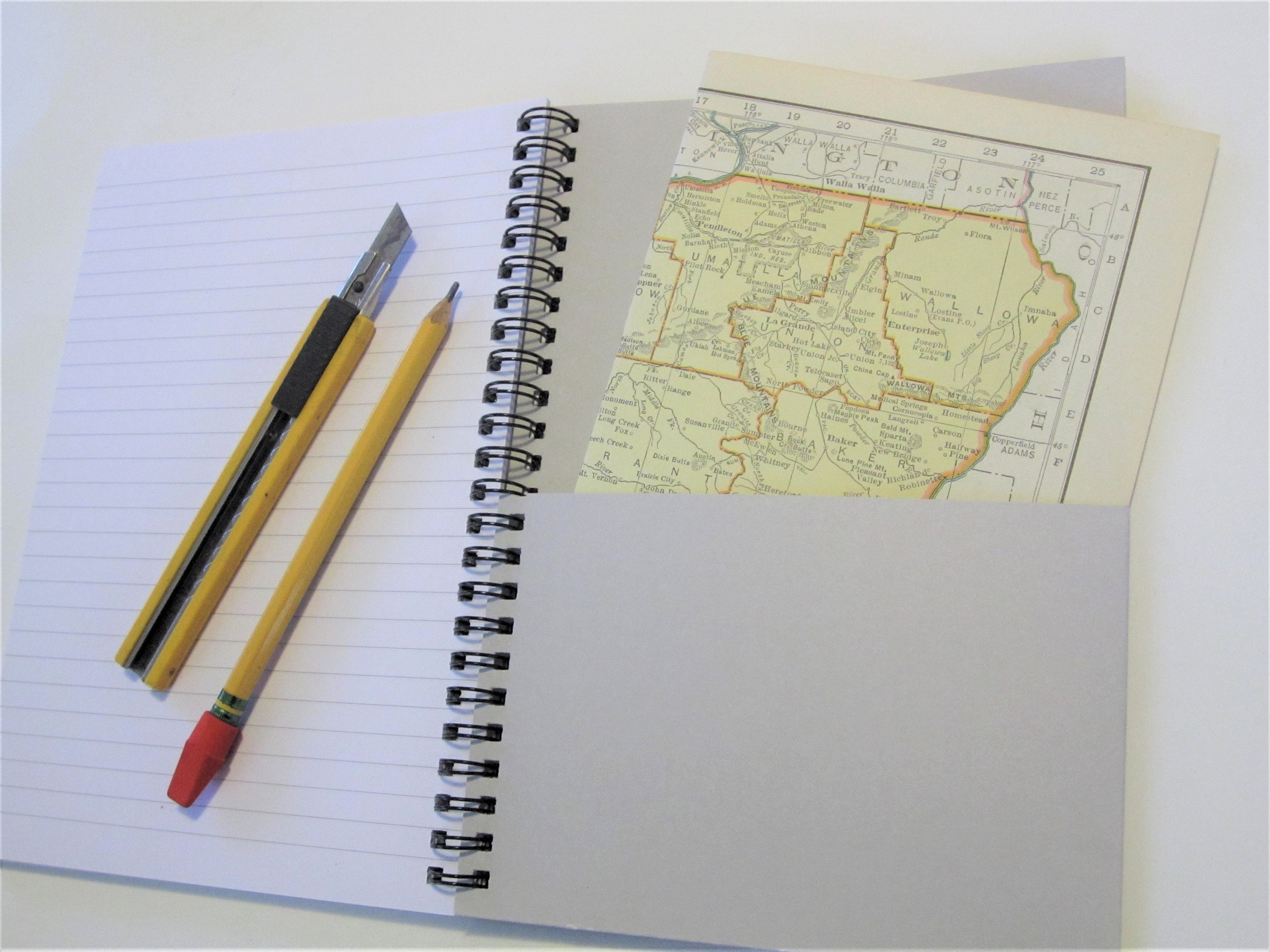 Spiral Notebook Blush Chartreuse Minimal Sunset Moonrise - Etsy