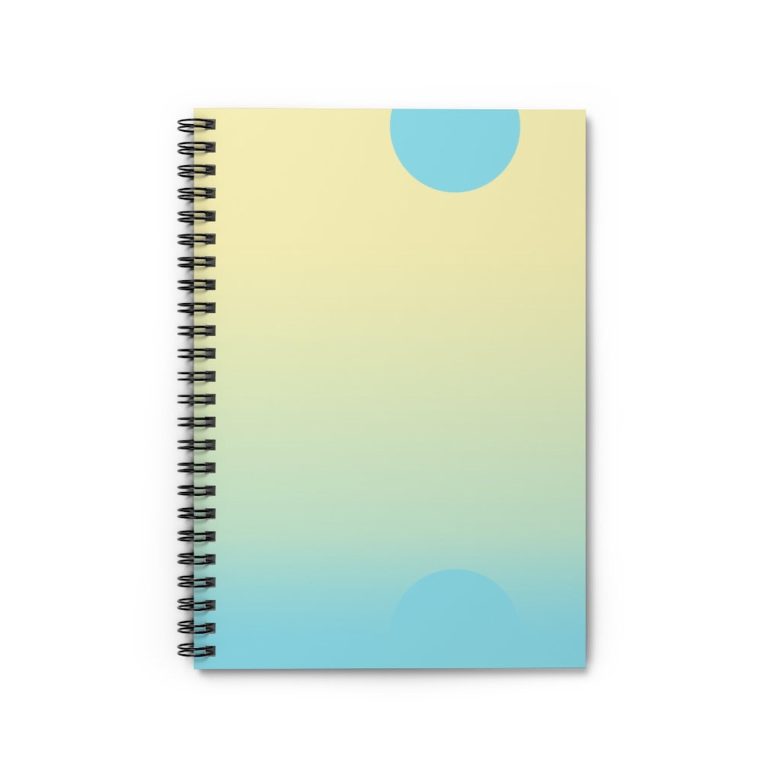 Spiral Notebook, Yellow, Aqua, Sunset, Moonrise, Minimal Pastels, Dream ...