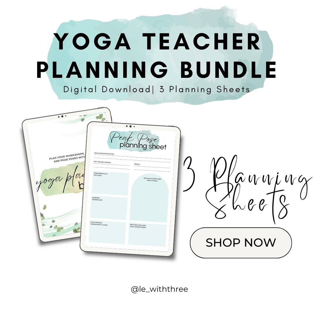 Yoga Teacher Planning Bundle | Class Sequencing, Peak Pose & Workshop ...