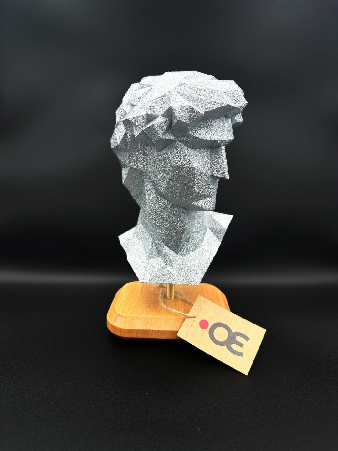 Geometric David Statue - Modern Art Object, Minimalist Handmade PLA ...