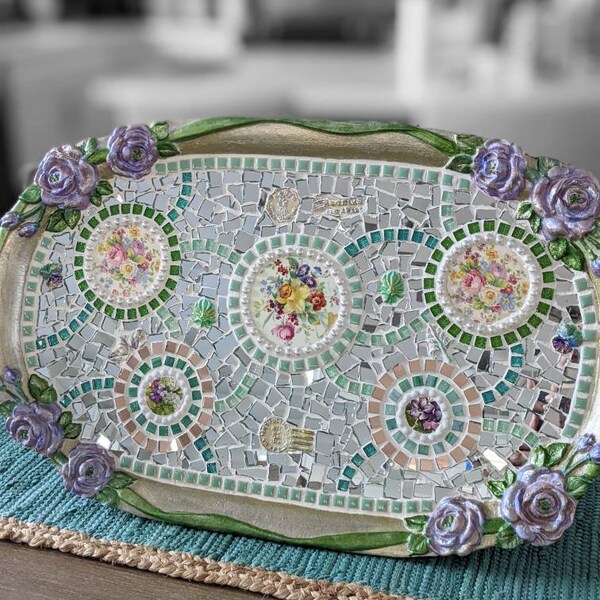 Mosaic Tray - Etsy