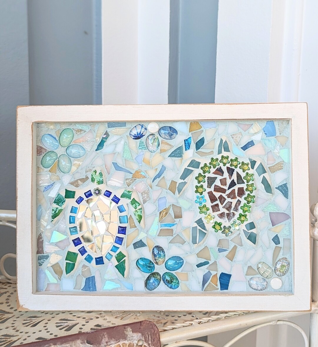 Mosaic Turtle Table Top Sea Series S79 - Etsy