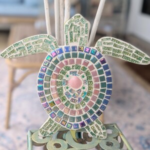 Sea Series Turtle Shape Mosaic Pink Shell - Etsy