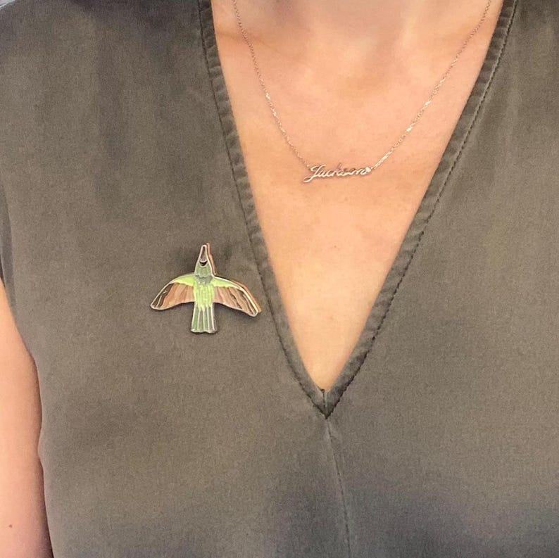 Frida Kahlo Inspired Bird Brooch, Artvari Design - Etsy