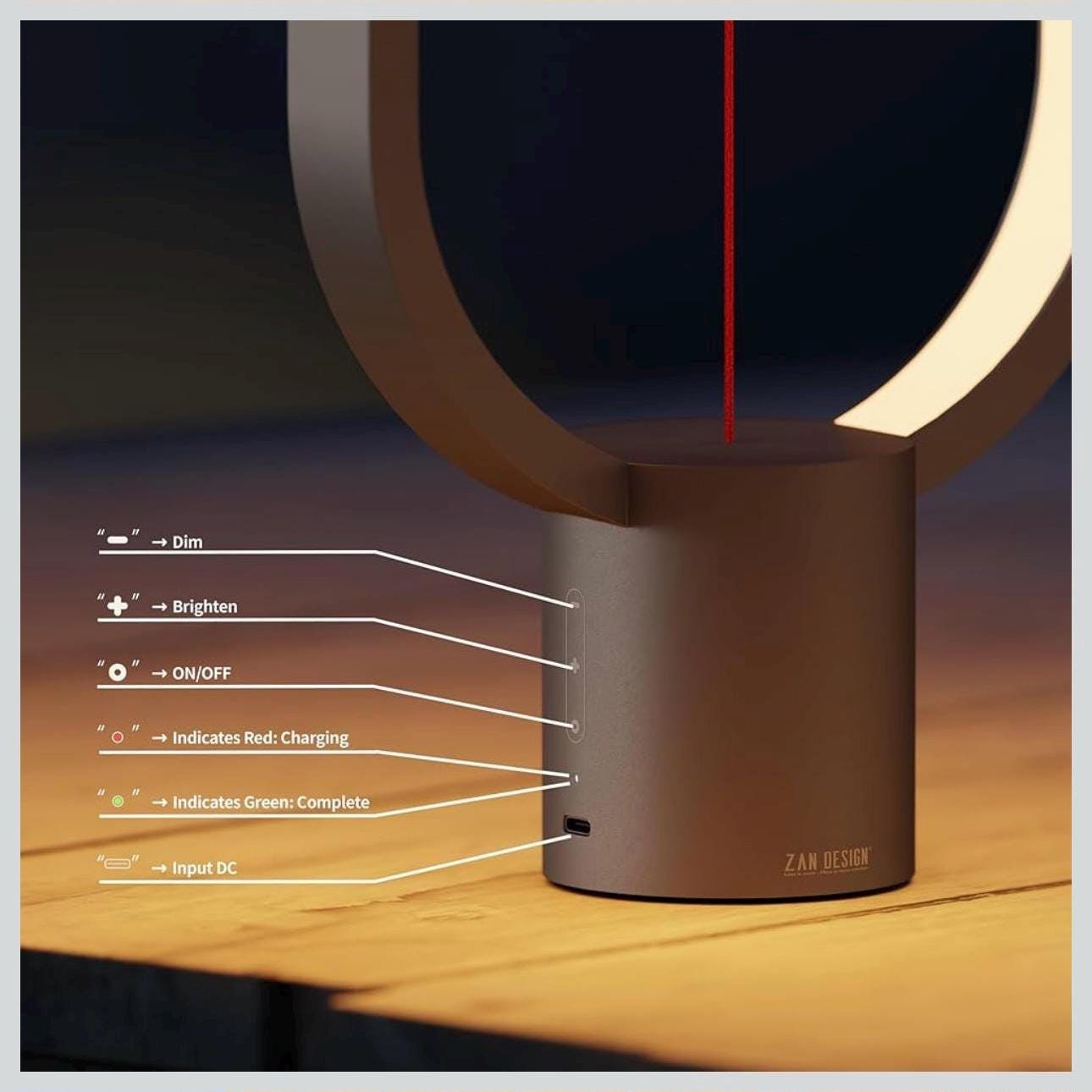 Magnetic Balance Lamp, Rechargeable Floating LED Desk Light - Etsy