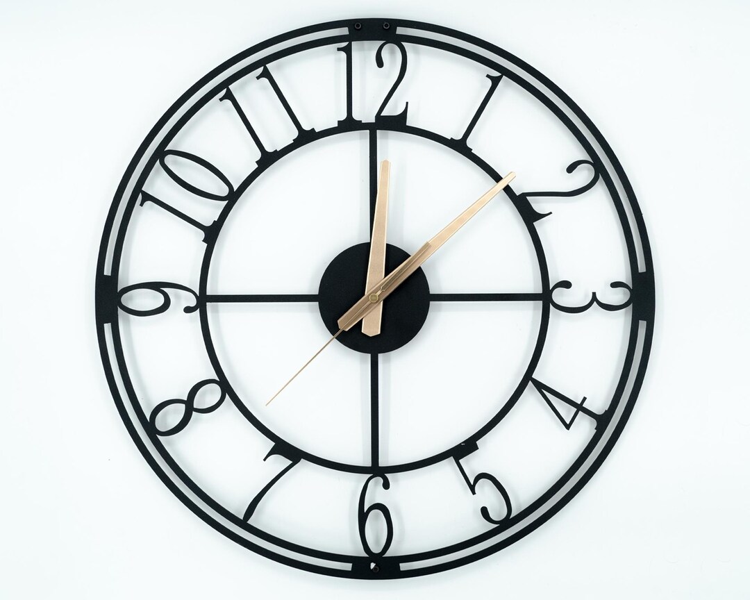 Modern Numeric Wall Clock, Modern Clock With Hand Color Option, Silent ...