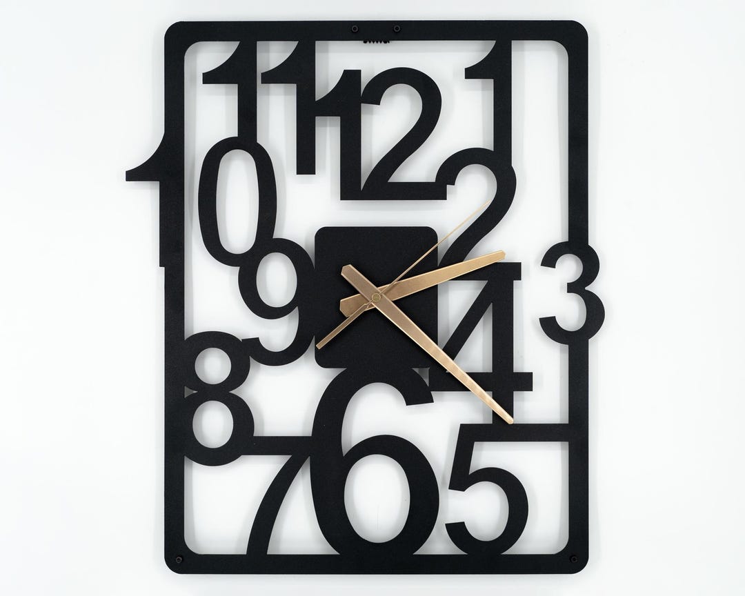 Hanging Rectangle Wall Clock With Latin Numerals,oversized Metal Custom ...