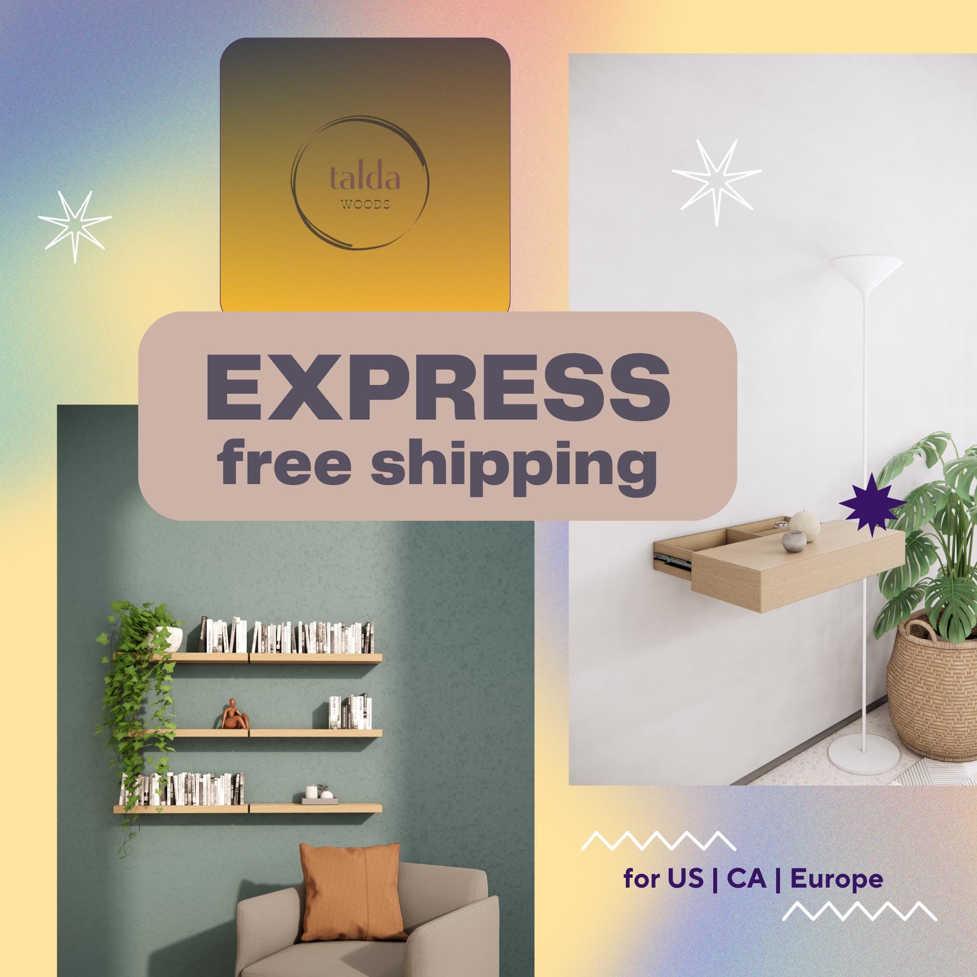 Floating Nightstand With Hidden Storage, Wall Mounted Bedside Shelf ...