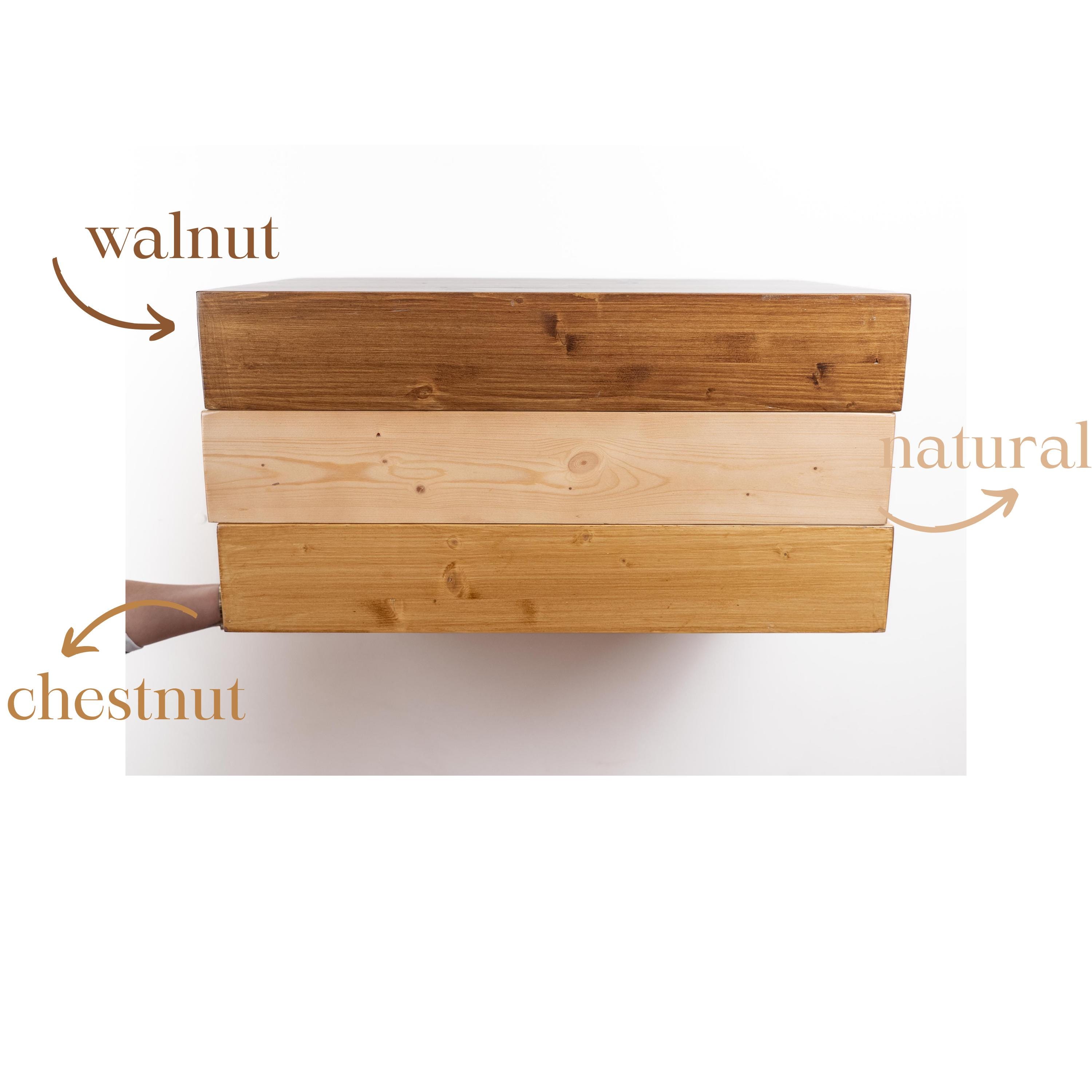 Floating Bedside Table With Secret Drawer, Solid Wood Nightstand ...