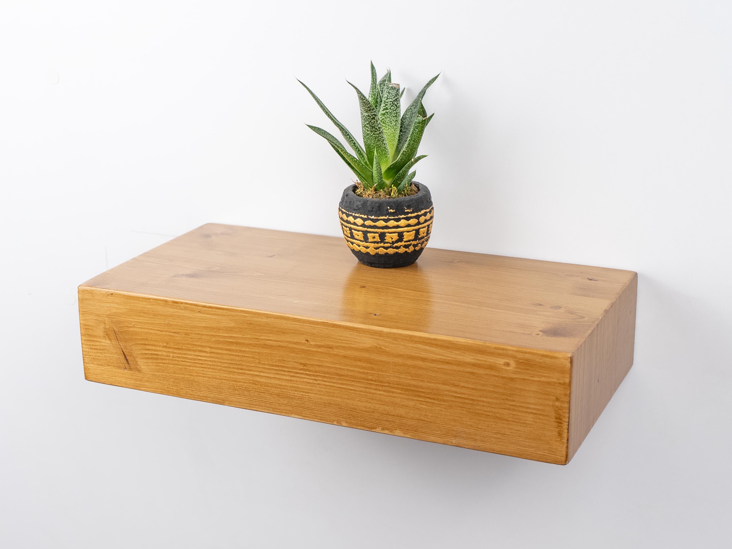 Floating Bedside Table With Secret Drawer, Solid Wood Nightstand ...