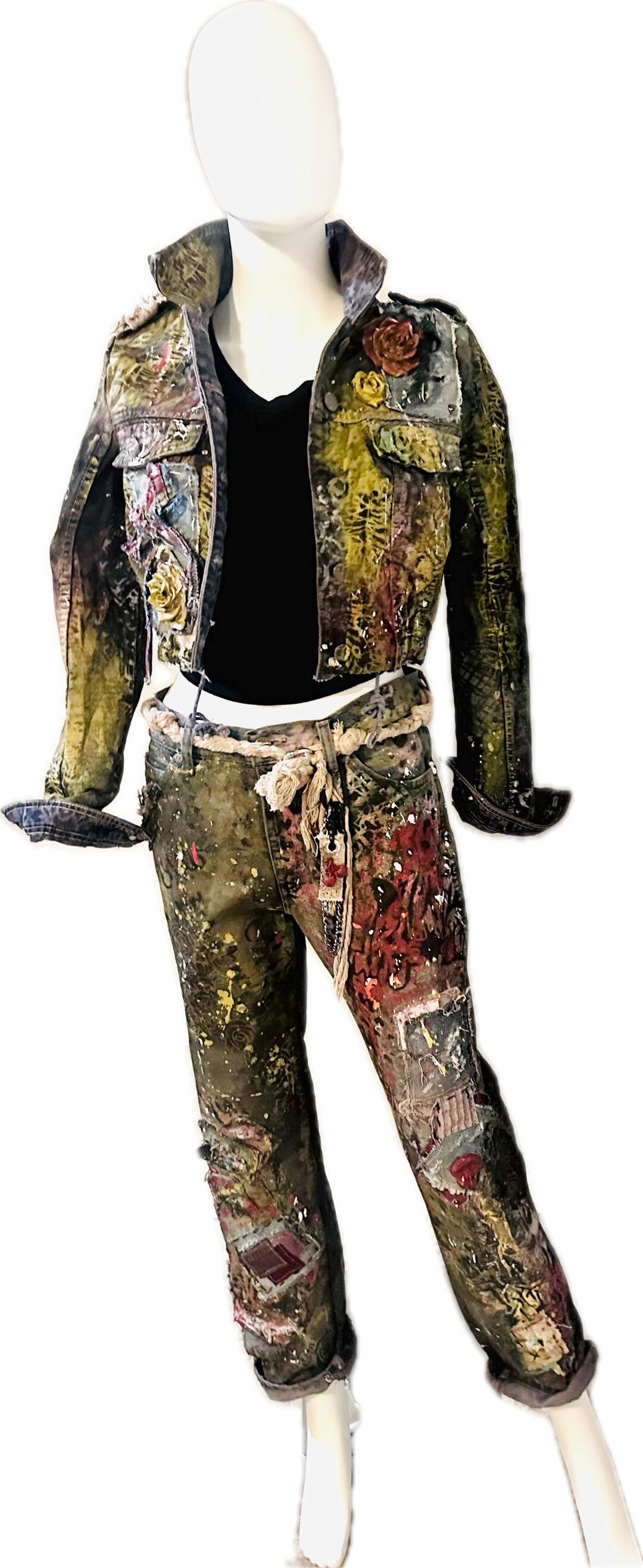 Womans Custom Denim Jeans and Jacket Set, Size 29 - Etsy