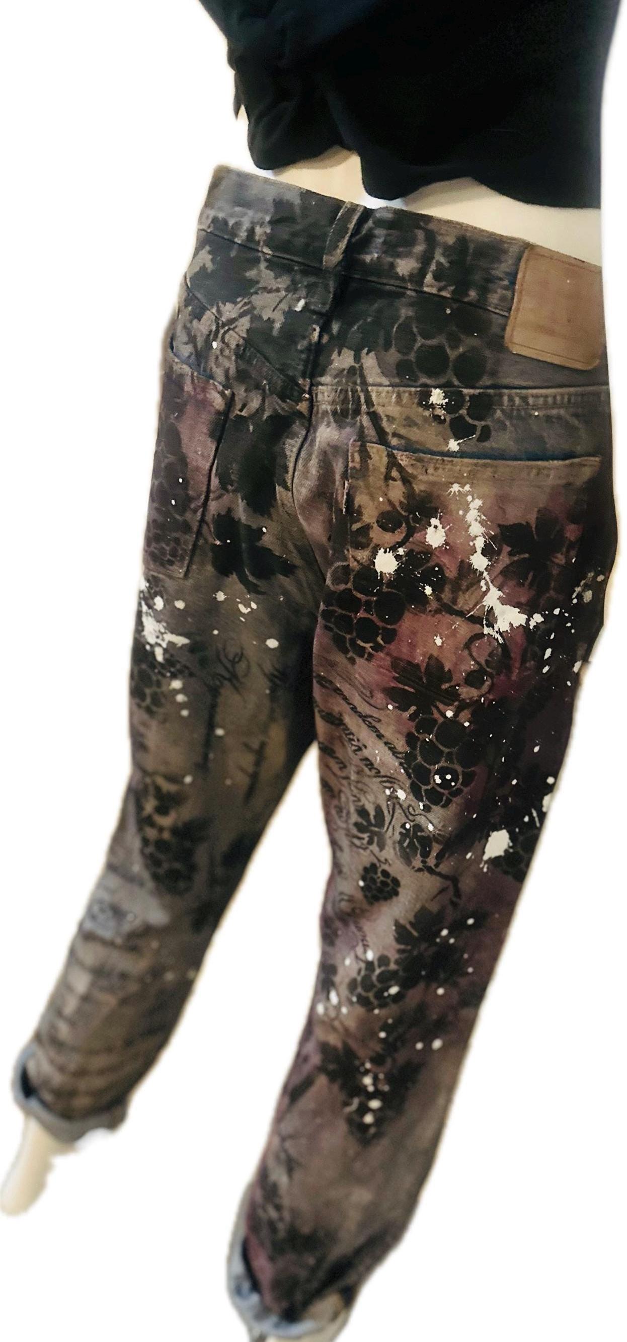 Upcycled Levi Grapevine Graffiti Jeans – Women’s Size 29 | Reworked ...