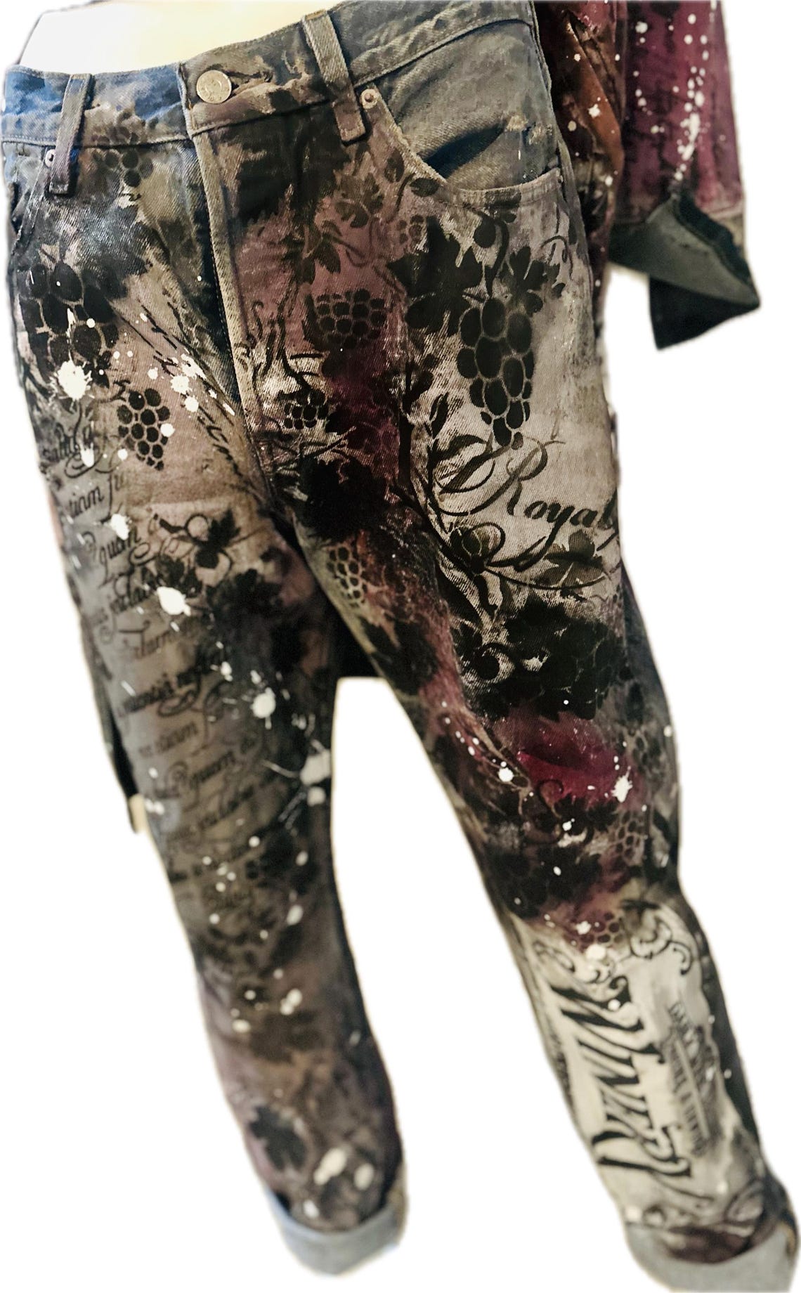 Upcycled Levi Grapevine Graffiti Jeans – Women’s Size 29 | Reworked ...