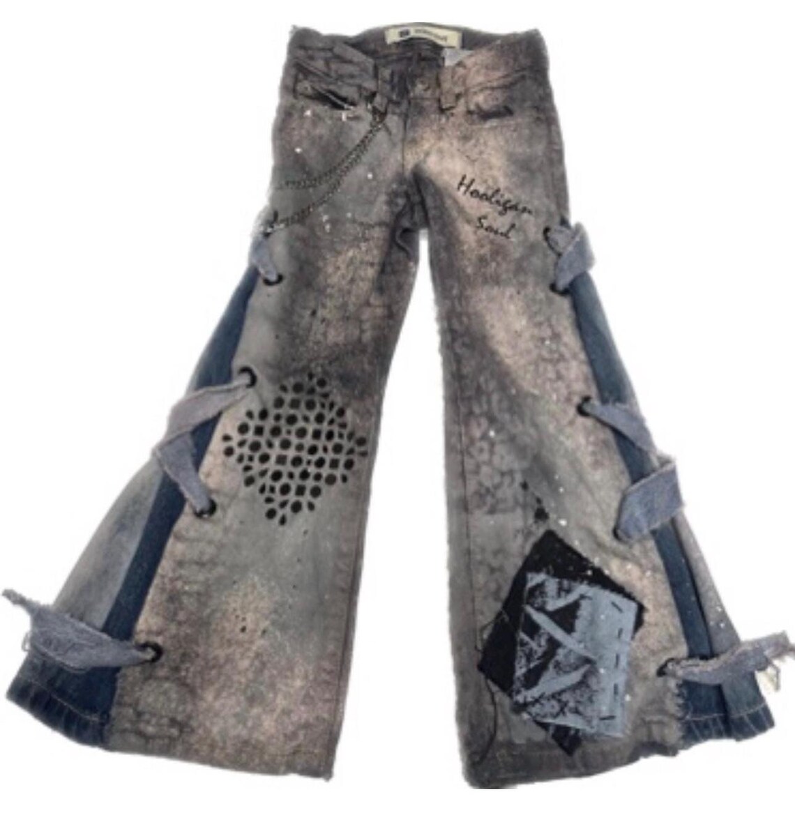 Girls Custom Upcycled Denim Jeans and Hoodie Set, Size 5 - Etsy