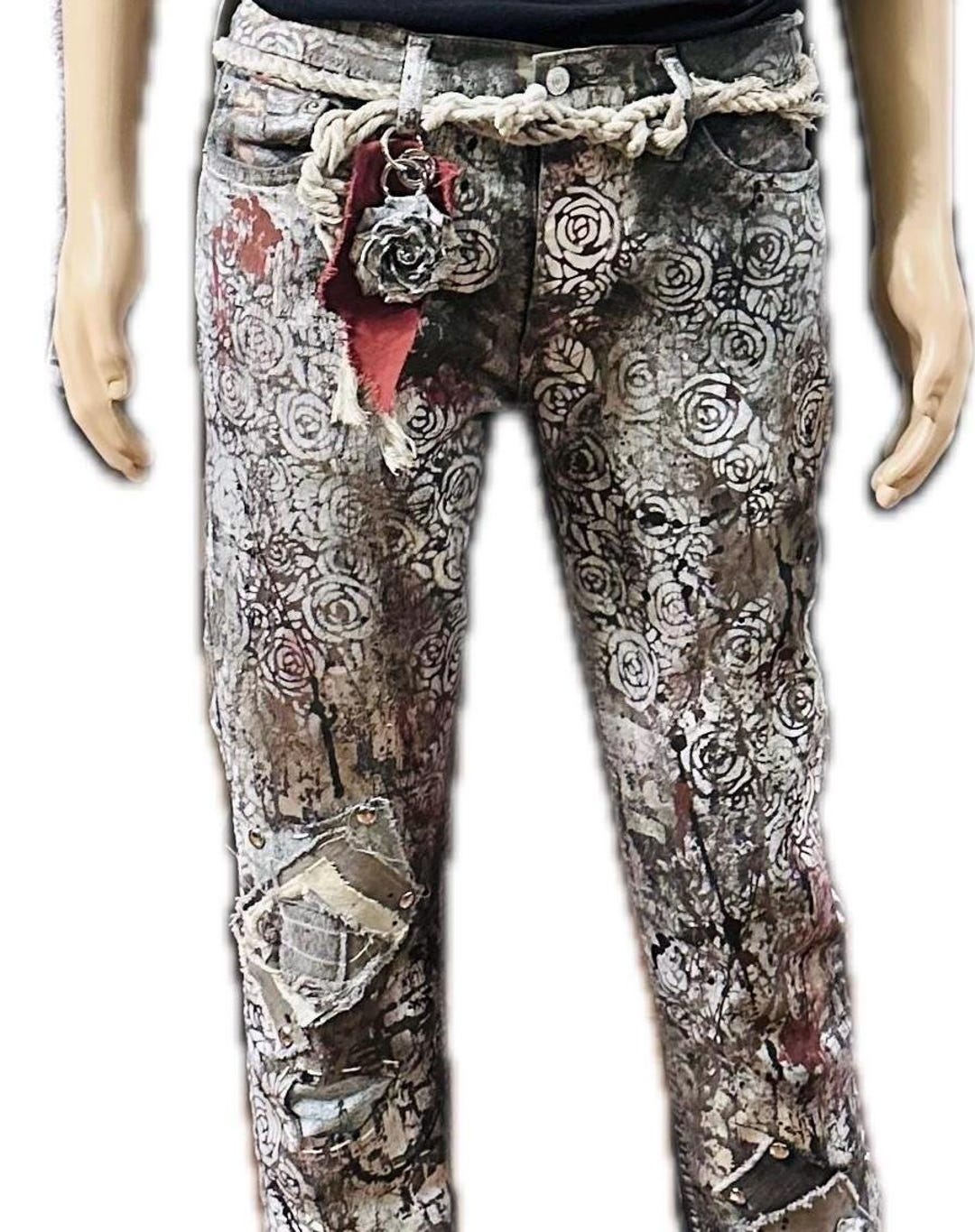 Custom Levi 501 Jeans 33x32: Hand-painted Graffiti Denim - Etsy