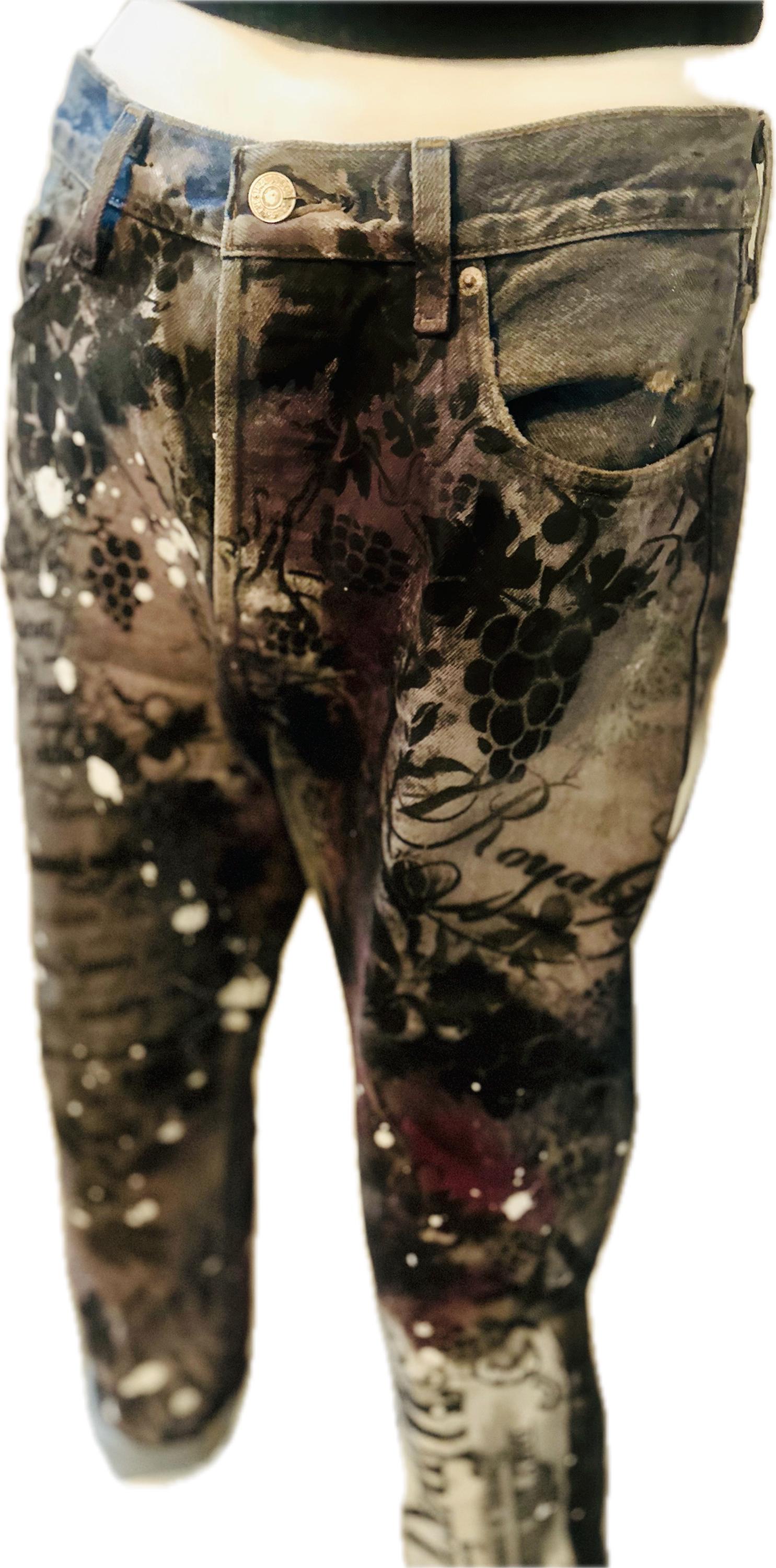 Upcycled Levi Grapevine Graffiti Jeans – Women’s Size 29 | Reworked ...