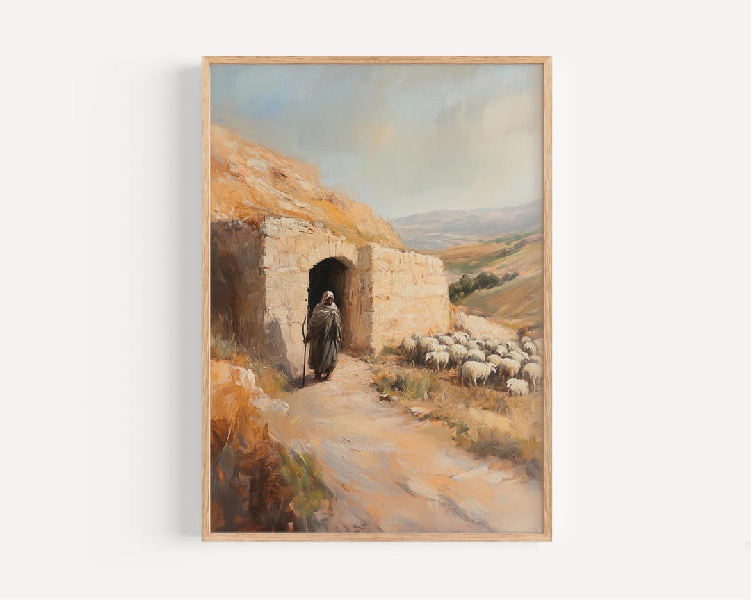 Shepherd at the Gate, Digital Download, Oil Painting, the Good Shepherd ...