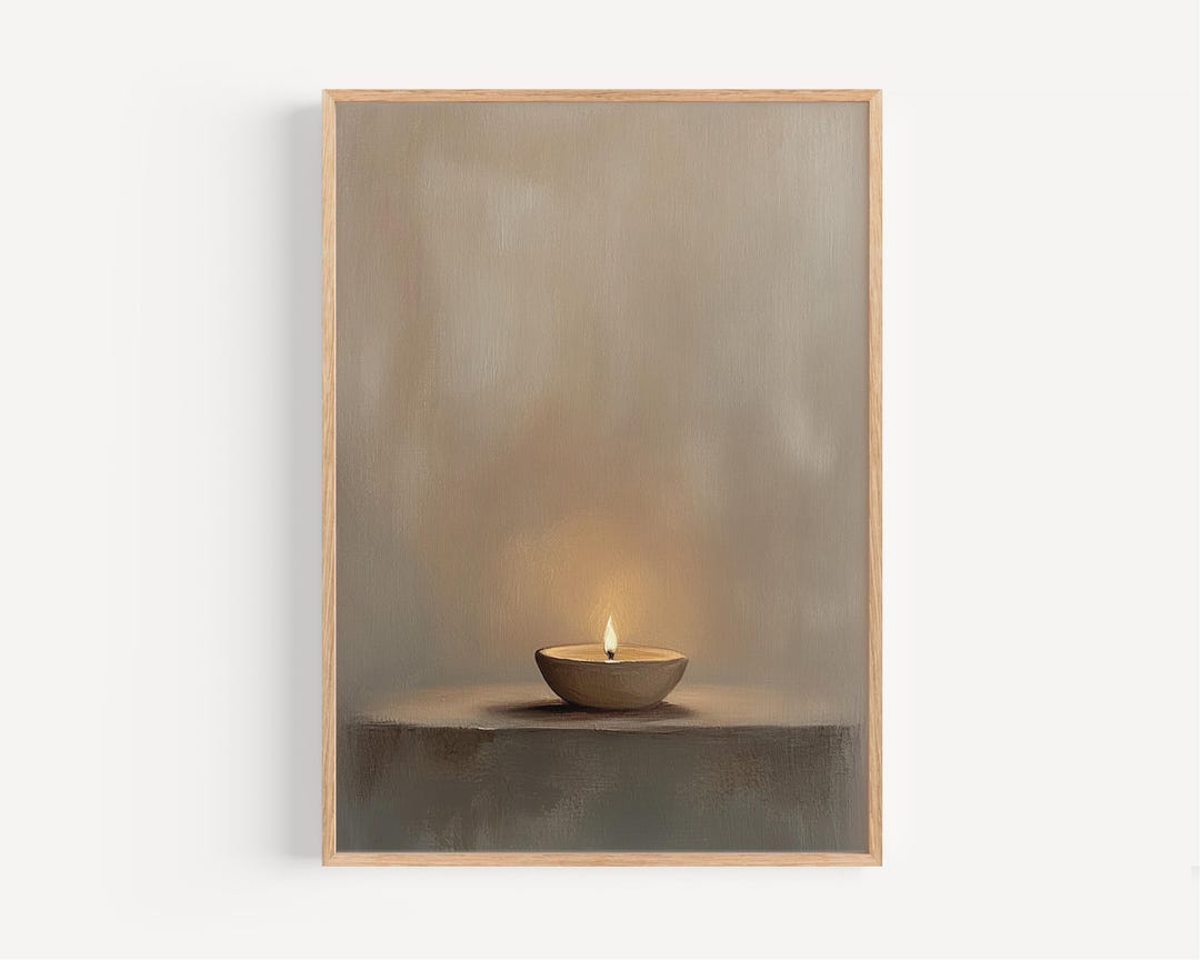 Be the Light, Digital Download, Minimalist Oil Painting, Christian Wall ...