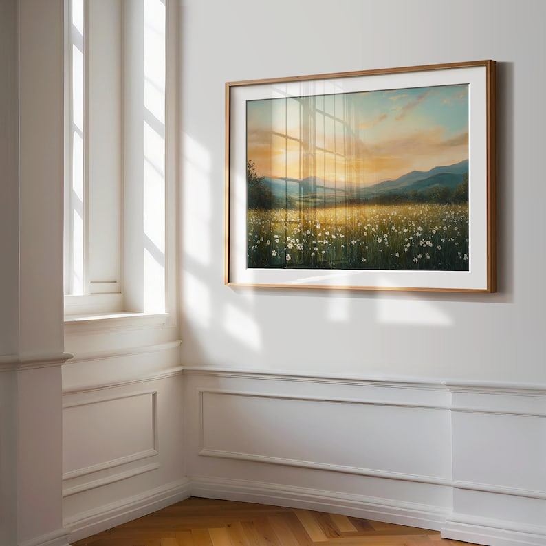 Psalm 46:5 Sunrise Field, Christian Landscape Oil Painting, Peaceful ...