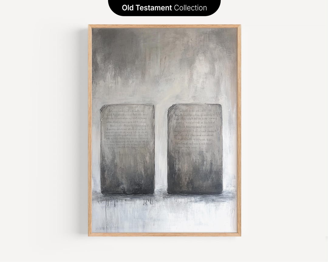 Ten Commandments, Digital Download, Minimalist Christian Art, Bible ...