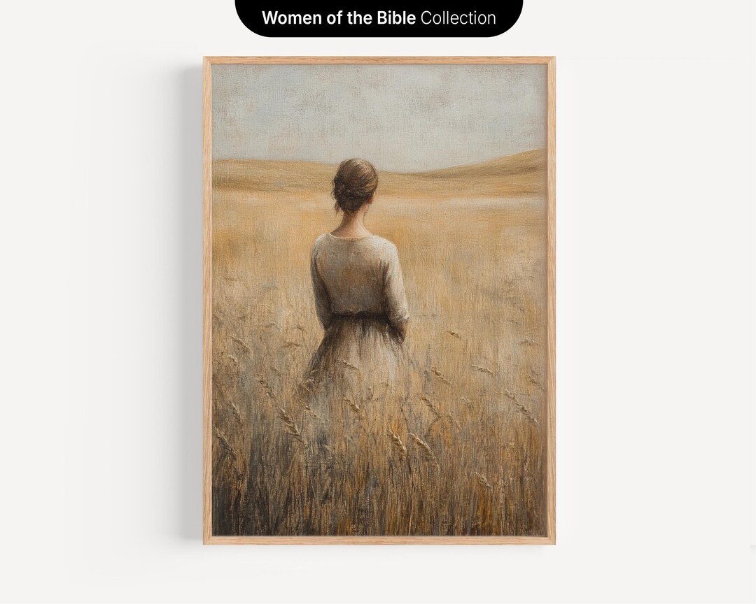 Ruth in the Wheat Field DIGITAL DOWNLOAD, Woman of the Bible Art ...